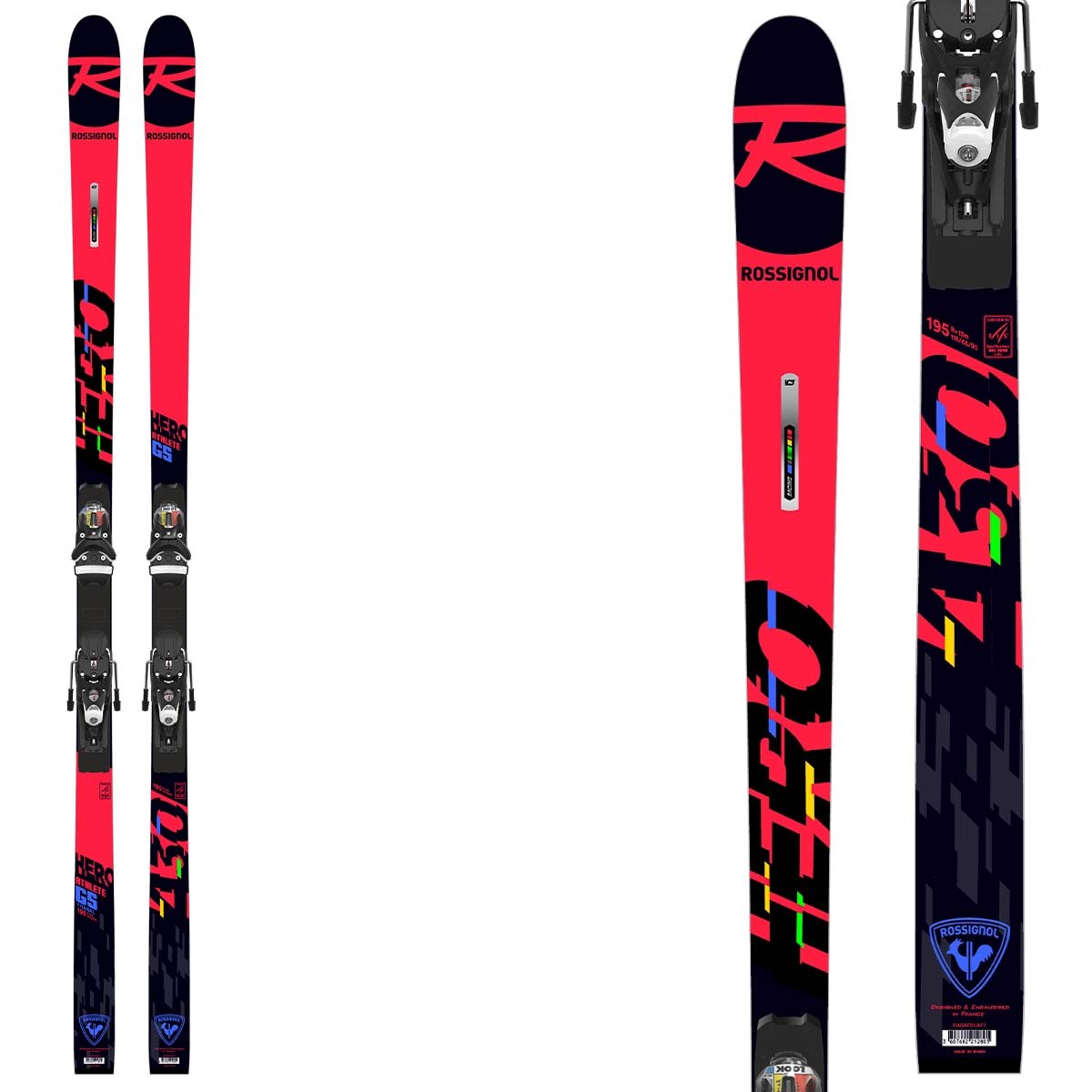 Sci Rossignol Hero Athlete GS R22 con attacchi Spx 15 Rockerace Balck ...