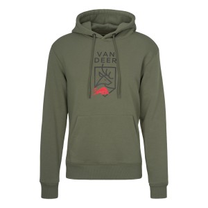 Van Deer Logo Hoodie Khaki